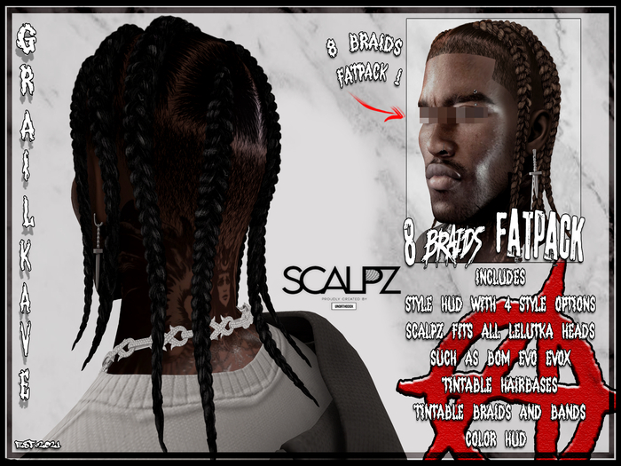 Second Life Marketplace - [GK] 8 BRAIDS FATPACK [ADD ME]