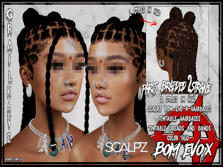 Second Life Marketplace - [GK] PARIS BRAIDED 2STRANDS FATPACK [ADD ME]