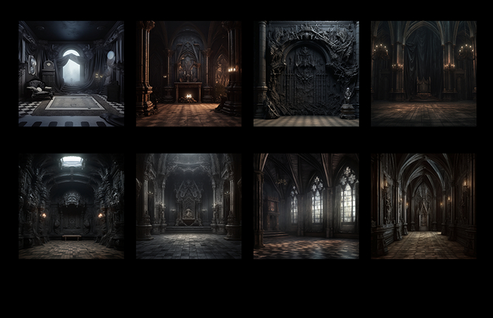 Second Life Marketplace - SATO - Gothic Rooms Backdrops Full Perm Textures