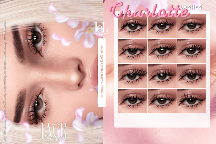 Second Life Marketplace - Jack Spoon. Charlotte Lashes [Lelutka Evo/Evox]