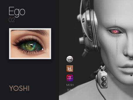 Second Life Marketplace - YOSHI Cyberpunk Eyes - Ego Eyes - Pack ...