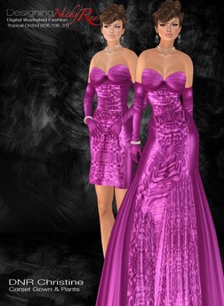 Second Life Marketplace - *DNR* Christine Corset Gown & Dress in Pink