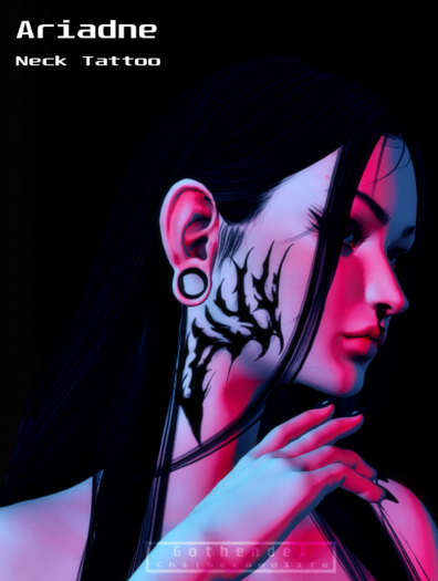 Second Life Marketplace - ::Gothendel:: Ariadne - Jagged Neck Tattoo ...