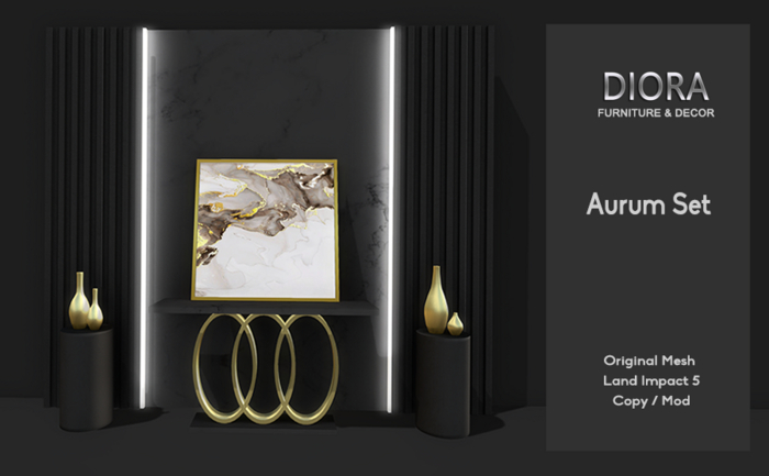Second Life Marketplace - DIORA Aurum Set Black