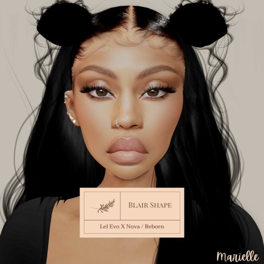 Second Life Marketplace - Blair Shape Lelutka Evo x Nova Head / Reborn Body