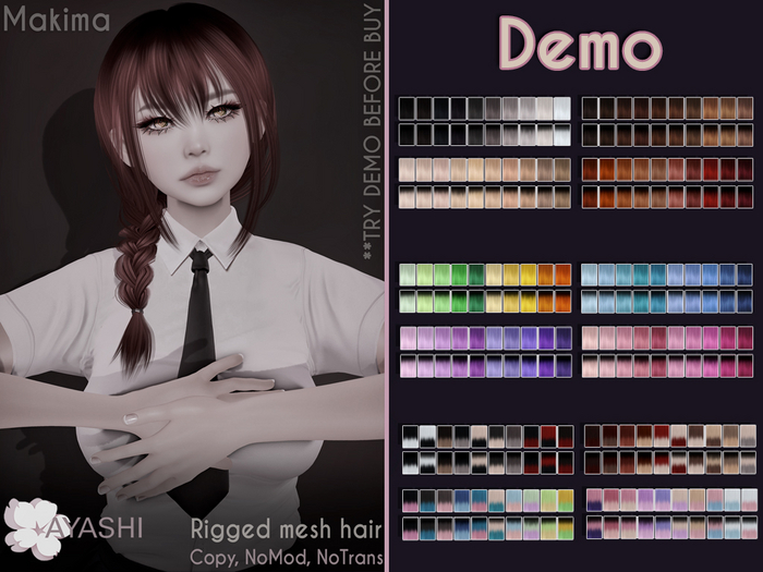 Second Life Marketplace - [^.^Ayashi^.^] Makima hair-DEMO