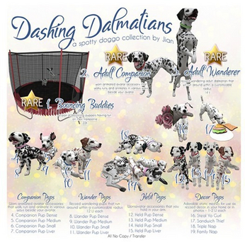 Second Life Marketplace - JIAN Dashing Dalmations 9. Wander Pup Medium