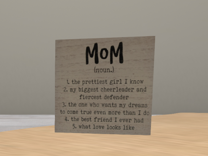 Second Life Marketplace - MOM Definition Box Sign