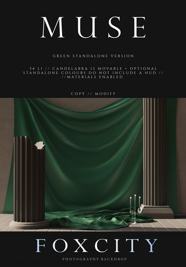 Second Life Marketplace - FOXCITY. Photo Booth - Muse (Green)