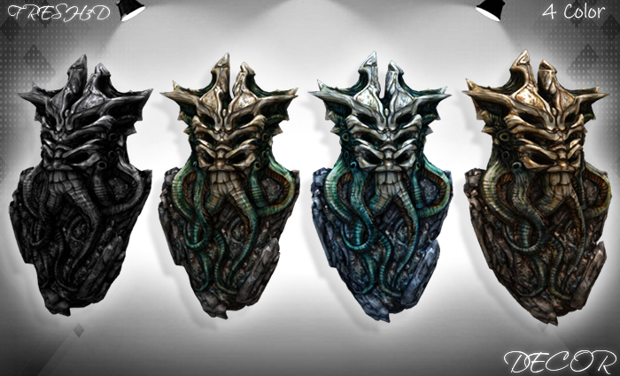 Second Life Marketplace - FRESH3D Alien head Decor