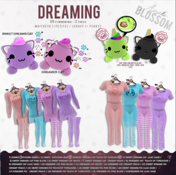 Second Life Marketplace - #18 Apl.Blossom Dreamer PJ Touch of Turquoise ...
