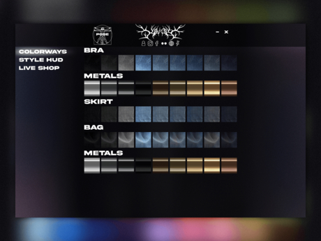 Second Life Marketplace - #Klubb "Bella" Denim Bra, Maxi Skirt & Bag ...