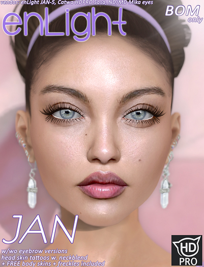 Second Life Marketplace - enLight JAN skins-BOM FATPACK - CATWA HDPRO