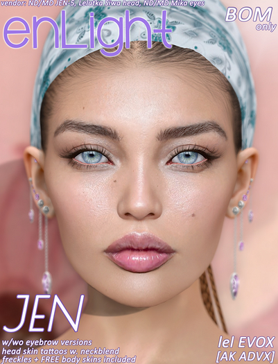 Second Life Marketplace - enLight JEN 5-satin BOM skin (EvoX)