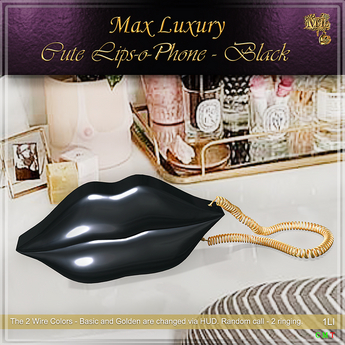 Second Life Marketplace - Max Luxury - Cute Lips-o-Phone - Black