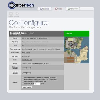 Second Life Marketplace - CasperLet Elite Networked Rental System