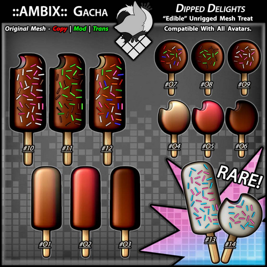 Second Life Marketplace - AMBIX || Dipped Delights [Gacha Fatpack]