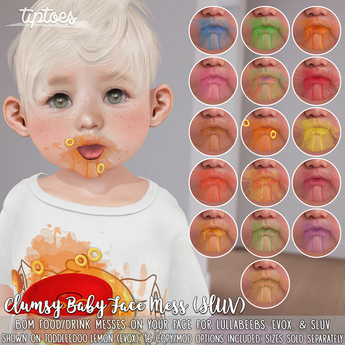 Second Life Marketplace - . tiptoes - Clumsy Baby Face Mess - SLUV