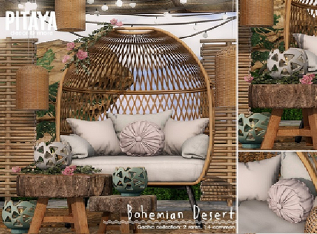 Second Life Marketplace - Pitaya - Bohemian Desert - Wicker chair raw RARE