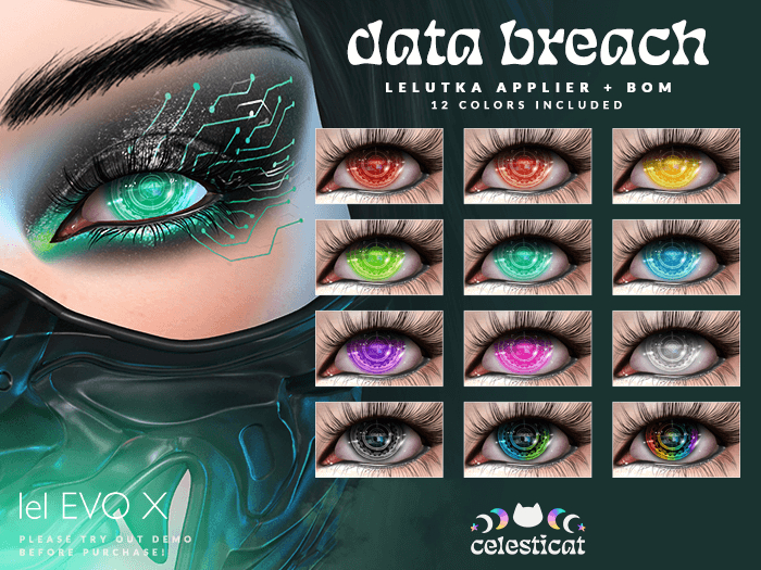 Second Life Marketplace - ☆Celesticat☆ - Data Breach Eyes [LeL Evo X ...