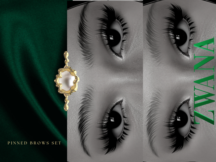 Second Life Marketplace - ZWANA Pinned Brow Set [Lel EvoX - BOM]