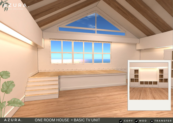 Second Life Marketplace - AZURA ::: ONE ROOM HOUSE - Gift SkyBox