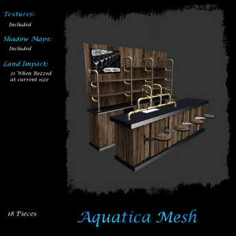 Second Life Marketplace - Aquatica Mesh - Pool Party 2023 - The Bar