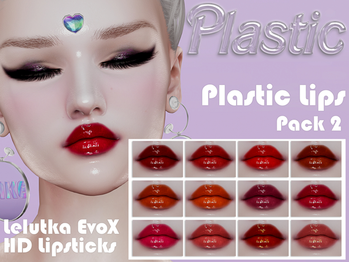 Second Life Marketplace - - PLASTIC - // Plastic Lips HD Lelu EvoX ...