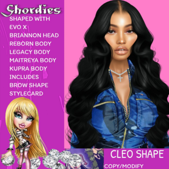 Second Life Marketplace - CLEO SHAPE - EVO X BRIANNON HEAD