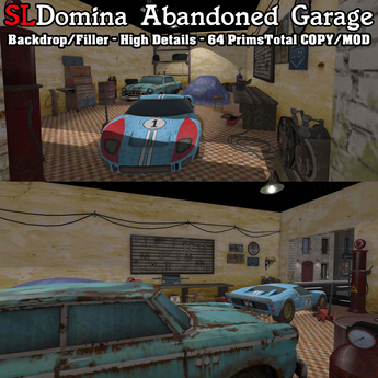Second Life Marketplace - SLDomina Abandoned Garage - Filler Building ...