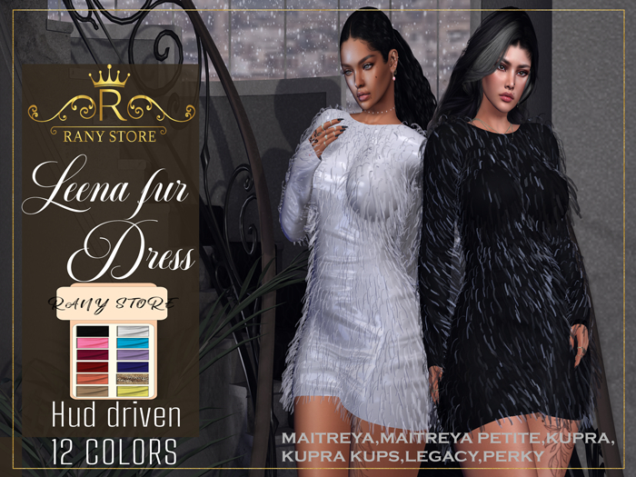 Second Life Marketplace - ~Rany~Leena Fur Dress HUD Driven