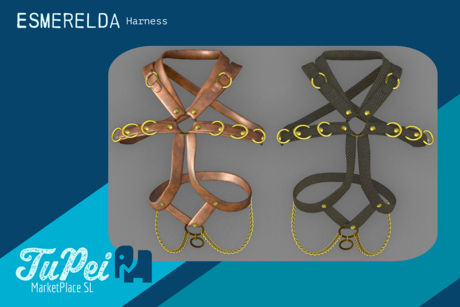 Second Life Marketplace - TuPei Esmerelda Harness - Set #1 for Legacy-Perky