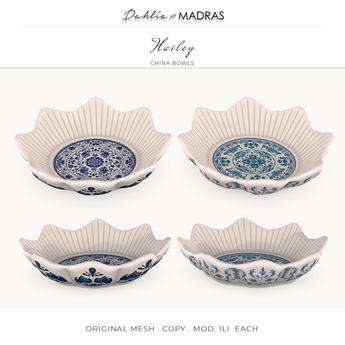 Second Life Marketplace - Dahlia X MADRAS - Hailey - China Bowls