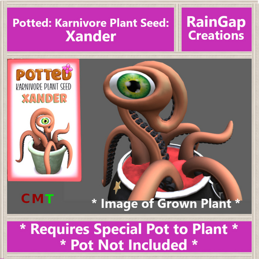 Second Life Marketplace - Potted: Karnivore Plant Seed: Xander ACTUAL ITEM