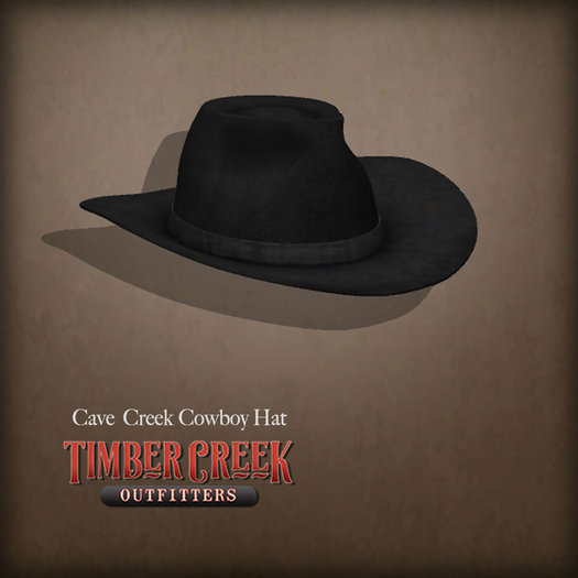 Second Life Marketplace - [Timber Creek] Cave Creek Cowboy Hat-Midnight