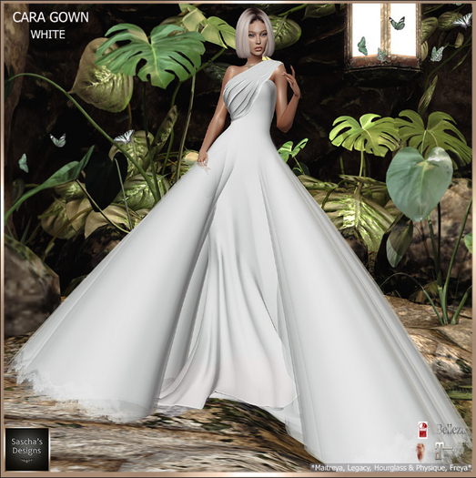 Second Life Marketplace - SAS - Cara White Gown (MB)