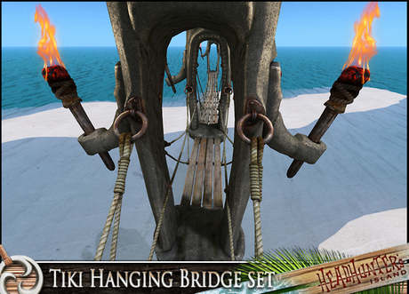Second Life Marketplace - HeadHunter's Island - Tiki Bridge set with ...