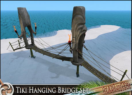 Second Life Marketplace - HeadHunter's Island - Tiki Bridge set with ...