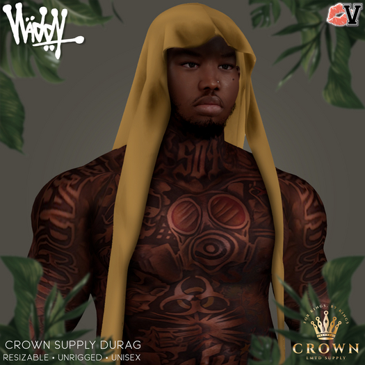 Second Life Marketplace - Vladdy // "Crown Supply" Durag Gold