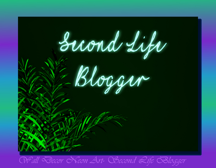 Second Life Marketplace - Wall Decor Neon Art- Second Life Blogger