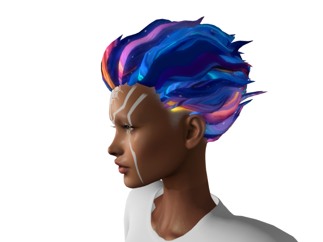 Second Life Marketplace - Cyber Wind hair (17 textures)