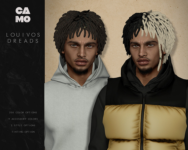 Second Life Marketplace - CAMO - Louivos Dreads - FATPACK