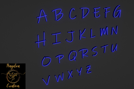 Second Life Marketplace - Neon Letters Full Perm Mesh ♥