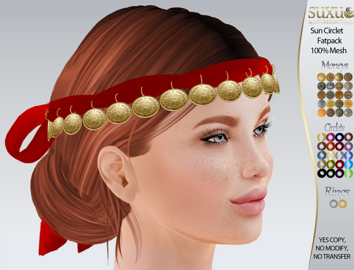 Second Life Marketplace - [ Su Xue ] Sun Bride Circlet, Hud, Resize
