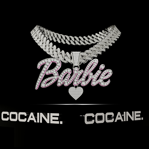 Second Life Marketplace - COCAINE. BARBIE HEART LOCKET CHAIN