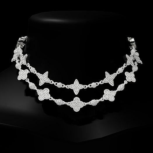 Second Life Marketplace - COCAINE. DIAMOND CLOVER STONES CHAIN SET ...