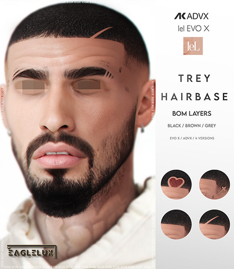 Second Life Marketplace - EGX. BOM Trey Hairbase (EVO X / ADVX)