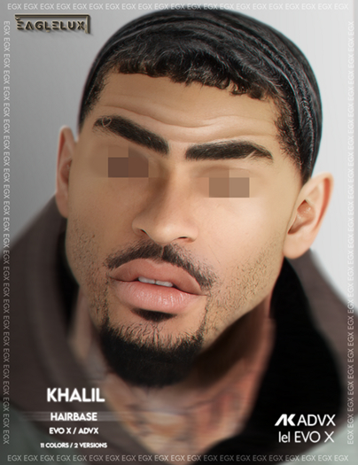 Second Life Marketplace - EGX. BOM Khalil Hairbase (EVO X)