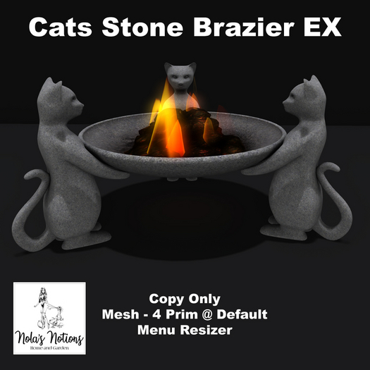 Second Life Marketplace - Cats Stone Brazier EX