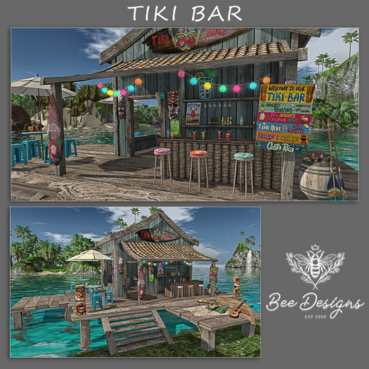 Second Life Marketplace - Bee Designs Tiki Bar FATPACK